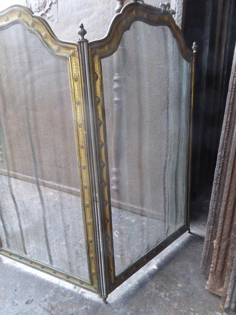 Beautiful French 'Allez Frères' Fireplace Screen or Fire Screen at 1stDibs