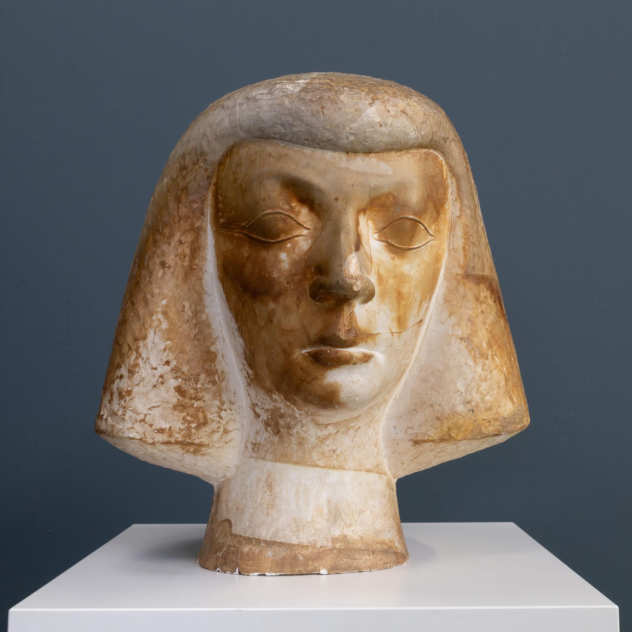 Beautiful french head sculpture by Aoussauti at 1stDibs