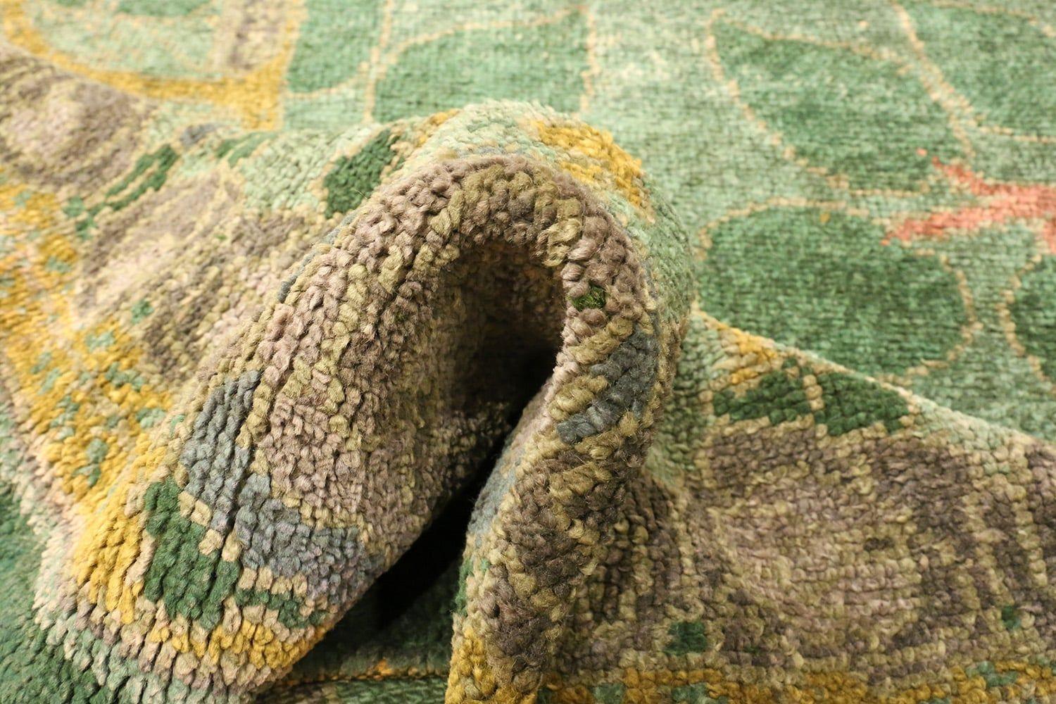 Beautiful Green Background Antique Arts and Crafts Donegal Irish Rug at ...