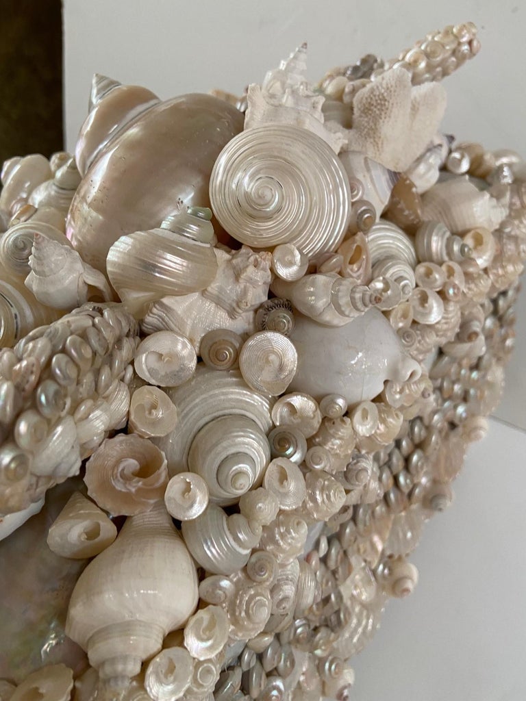 Beautiful Handmade Shell Encrusted Jewelry Box For Sale at 1stDibs