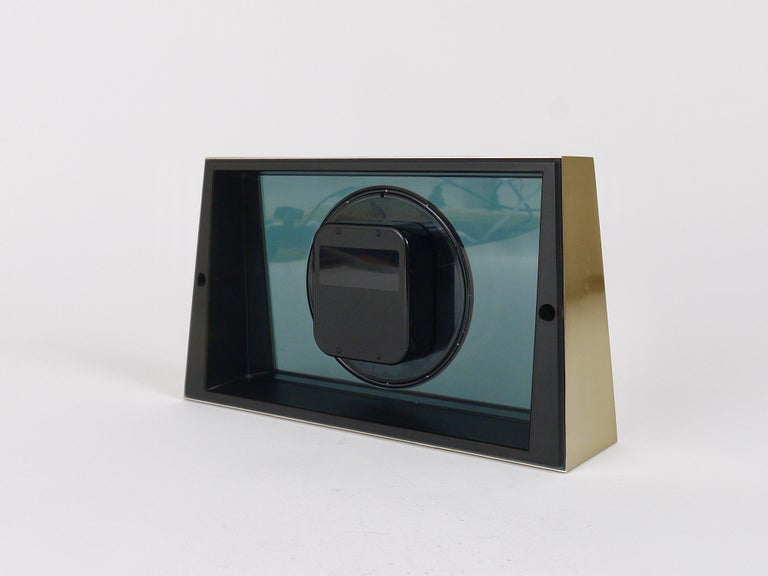 Beautiful Hollywood Regency Brass "See-Through" Table Clock, Seiko ...