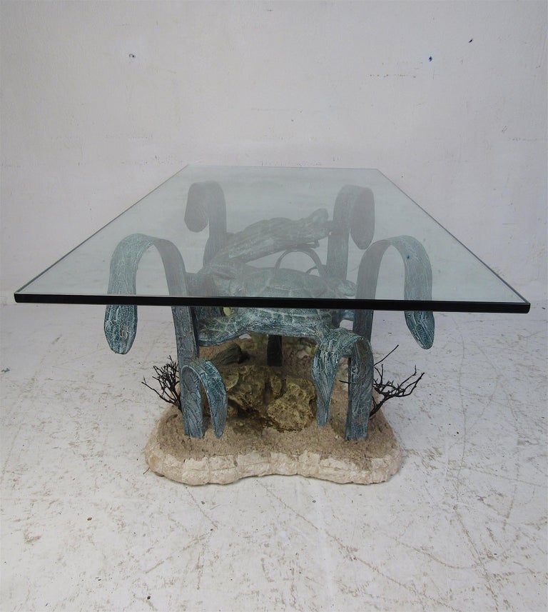 Beautiful Iron Turtle Reef Coffee Table For Sale at 1stDibs | turtle ...
