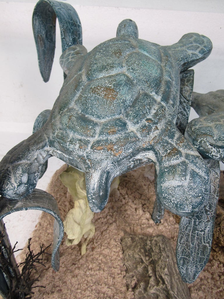 Beautiful Iron Turtle Reef Coffee Table For Sale at 1stDibs