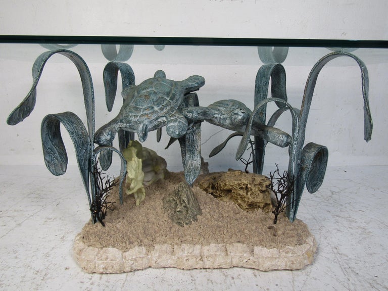 Beautiful Iron Turtle Reef Coffee Table For Sale at 1stDibs | turtle ...