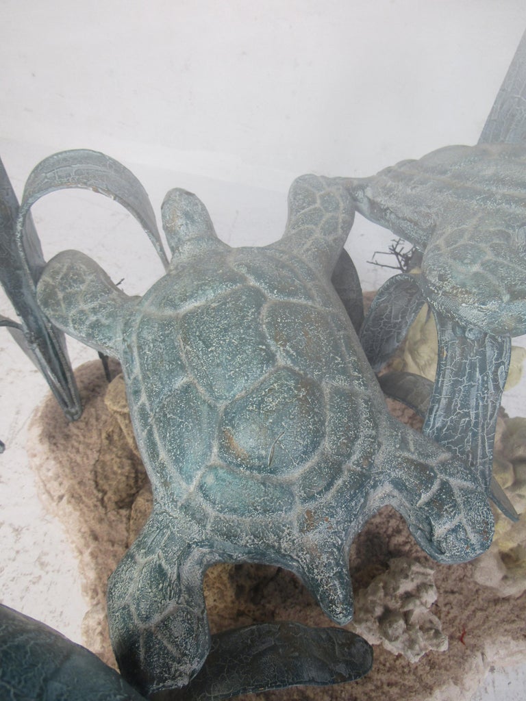 Beautiful Iron Turtle Reef Coffee Table For Sale at 1stDibs