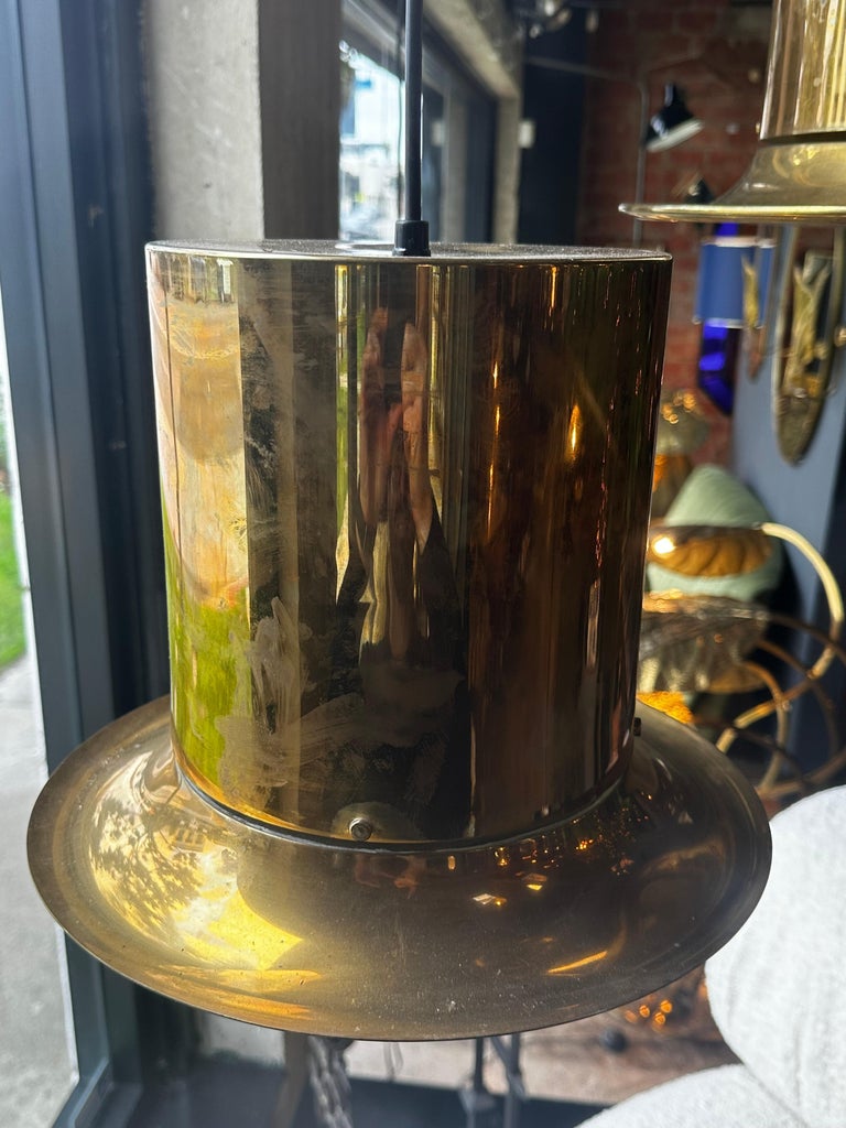 Beautiful Italian Brass Hat Pendant, 1950 For Sale at 1stDibs
