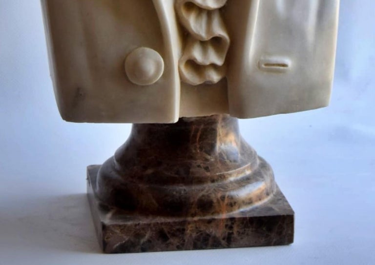 Schöne italienische „ Goethe“-Büste Carrara-Marmor des frühen 20 ...