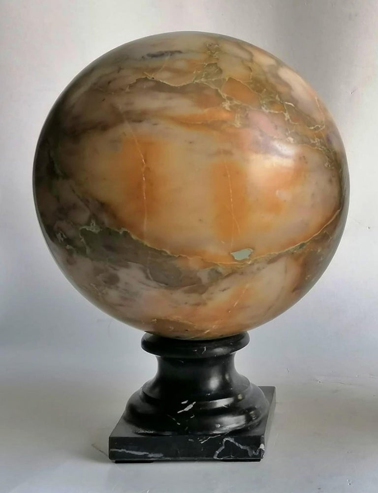 Beautiful Italian Pair of Early 20th Century Carrara Marble Spheres For ...