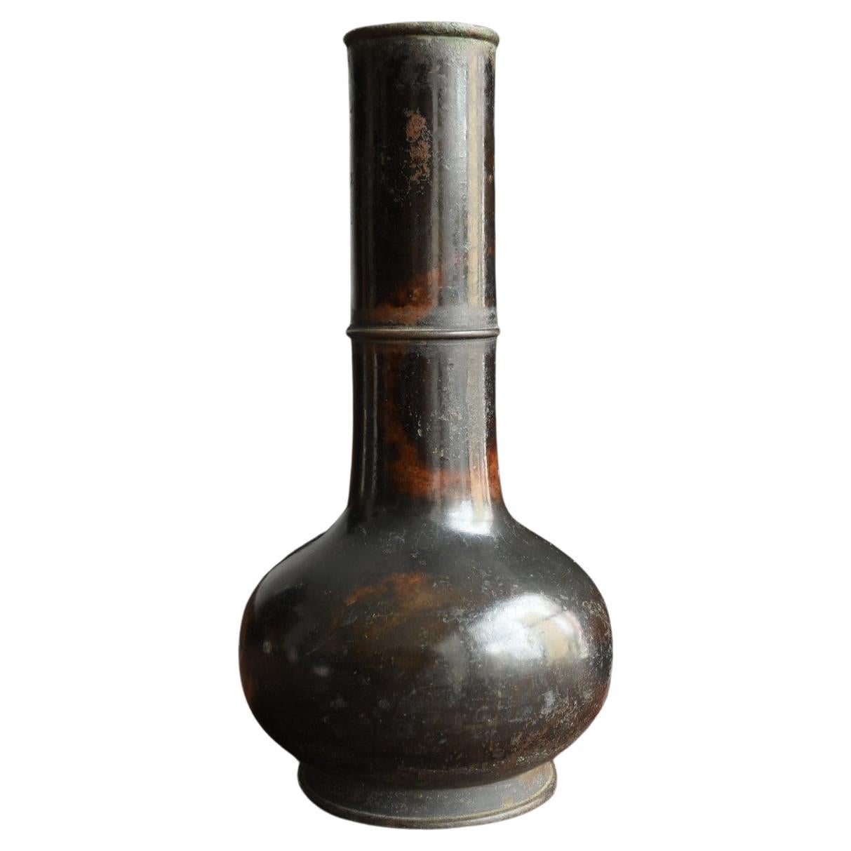 Beautiful Japanese copper vase made in the Edo period/1603-1750/Flower ...