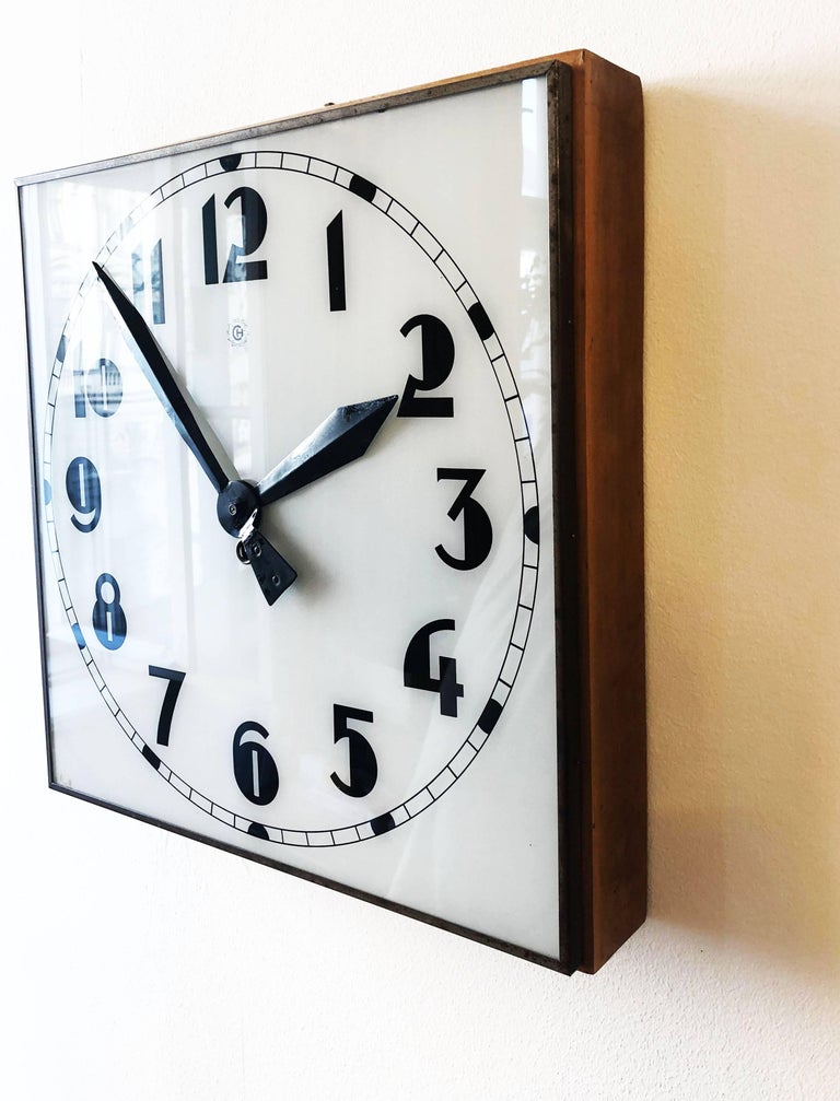 Beautiful Large Bauhaus Wall Clock at 1stDibs