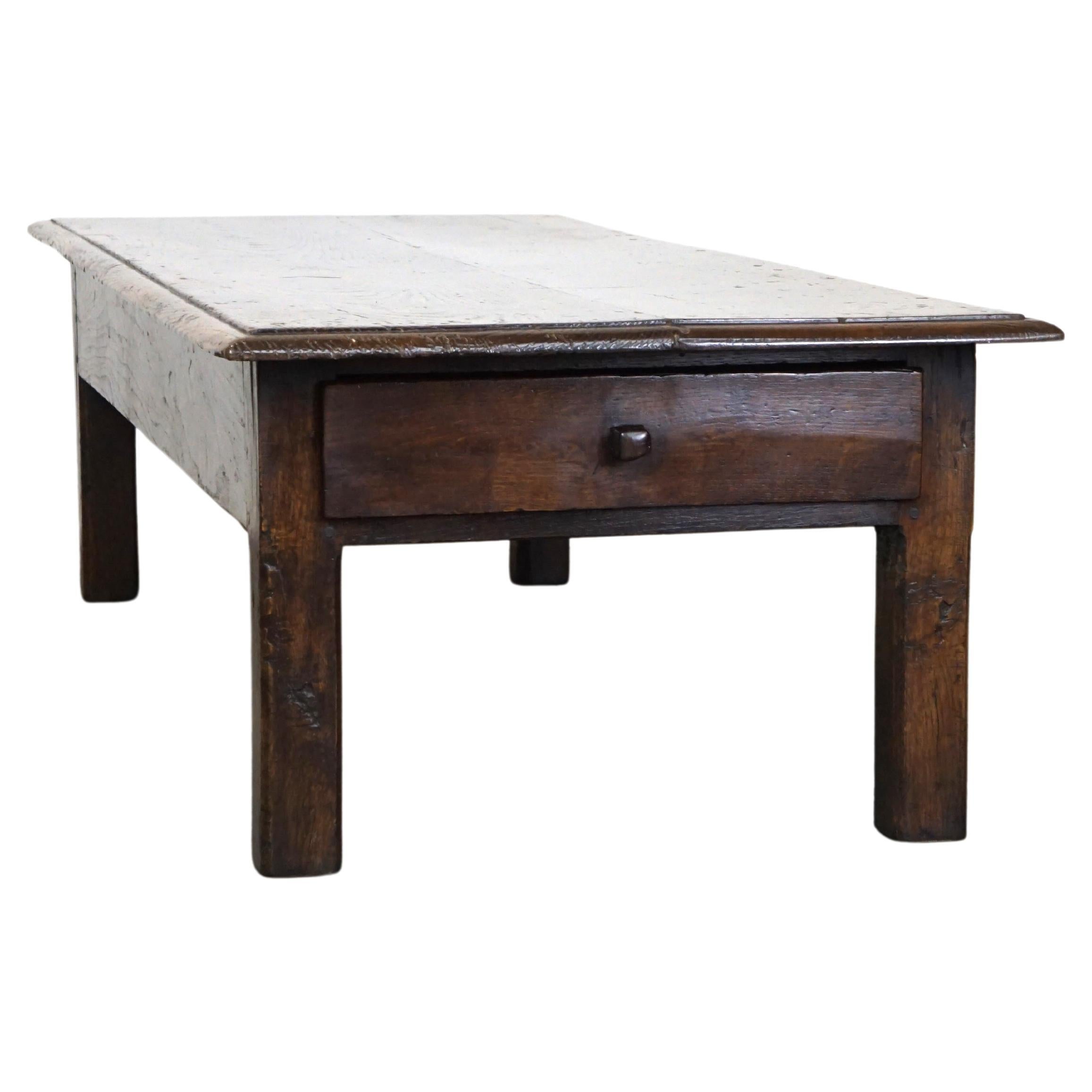 Large Antique Wooden Coffee Table For Sale at 1stDibs