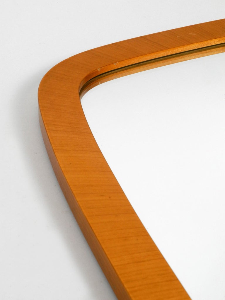 Beautiful Large Heavy Midcentury Wall Mirror with Solid Oak Frame from ...