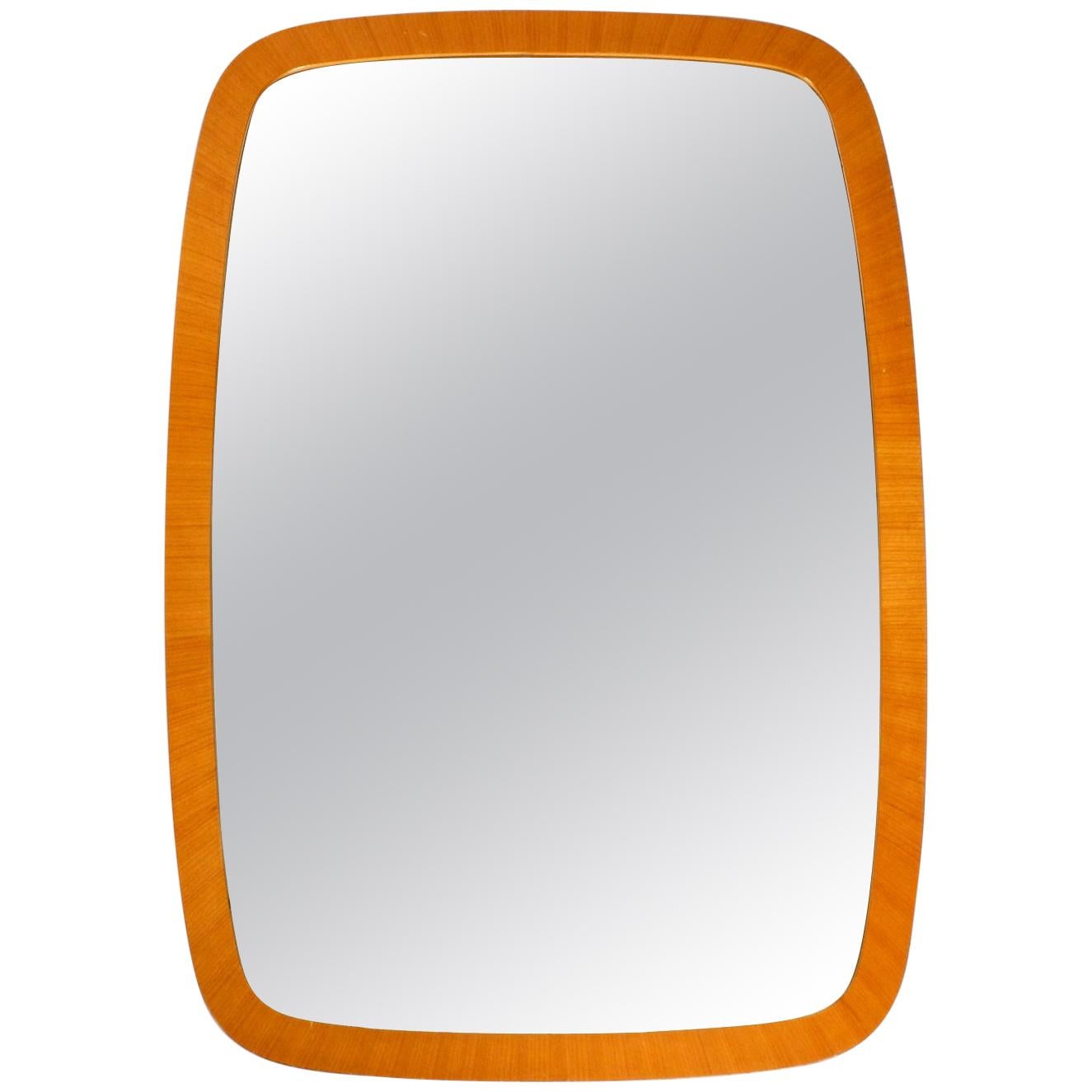 Beautiful Large Heavy Midcentury Wall Mirror with Solid Oak Frame from ...