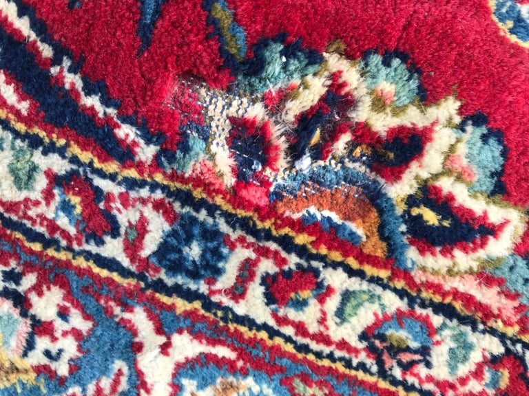 Beautiful Large Vintage Kashan Rug at 1stDibs