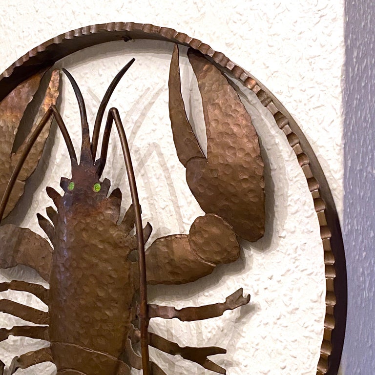 Beautiful Lobster Wall Sculpture Plaque Sign Brutalist Vintage, German ...