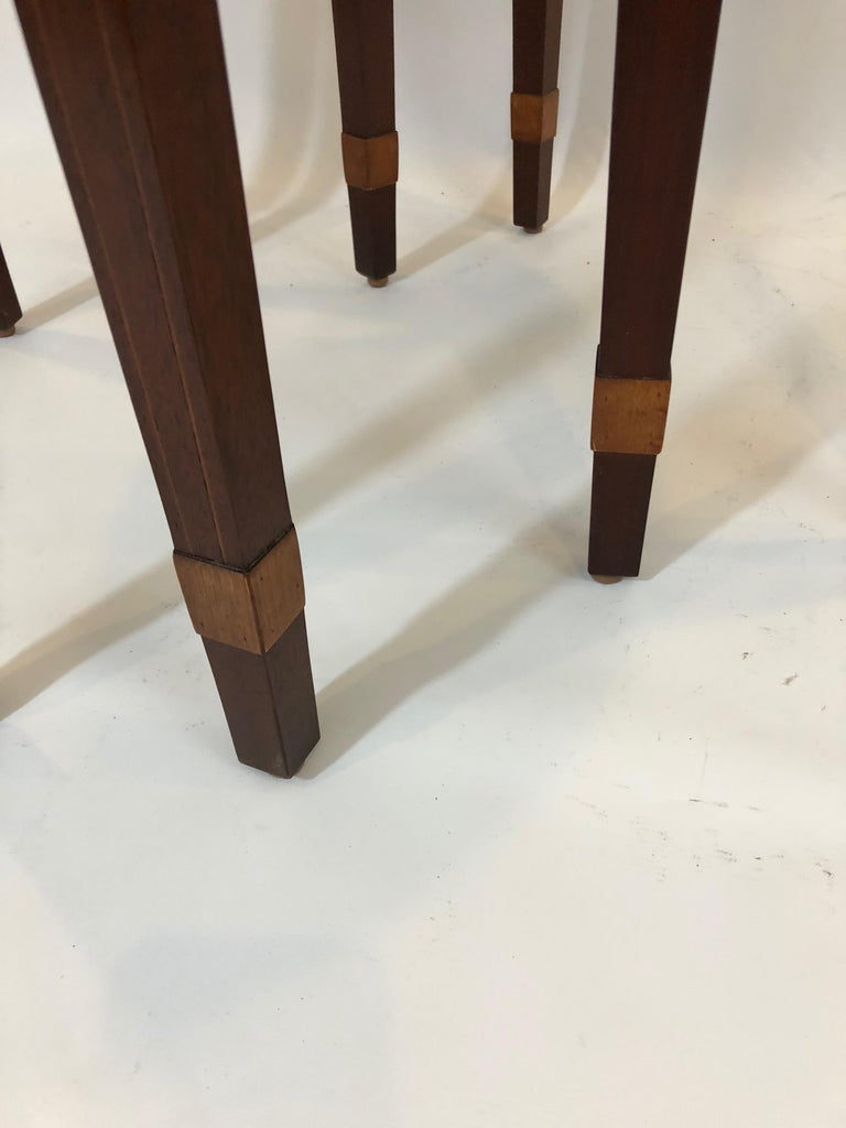 Beautiful Mahogany Oval Nesting Tables by Baker at 1stDibs
