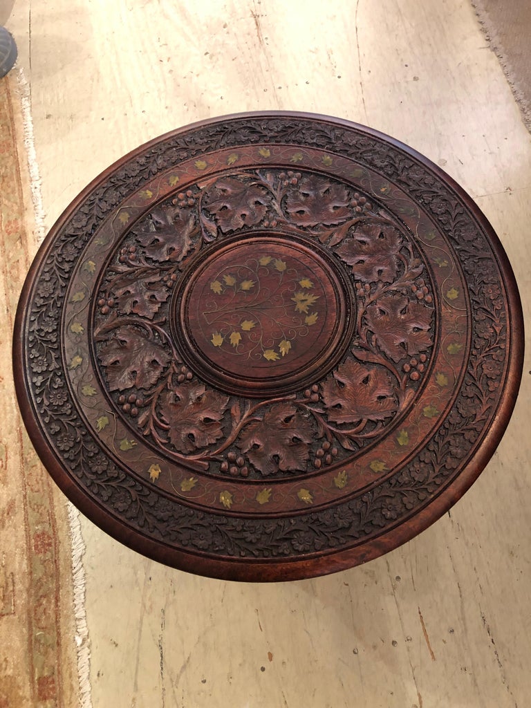 Beautiful Medium Sized Round Moorish Anglo-Indian End Table For Sale at ...