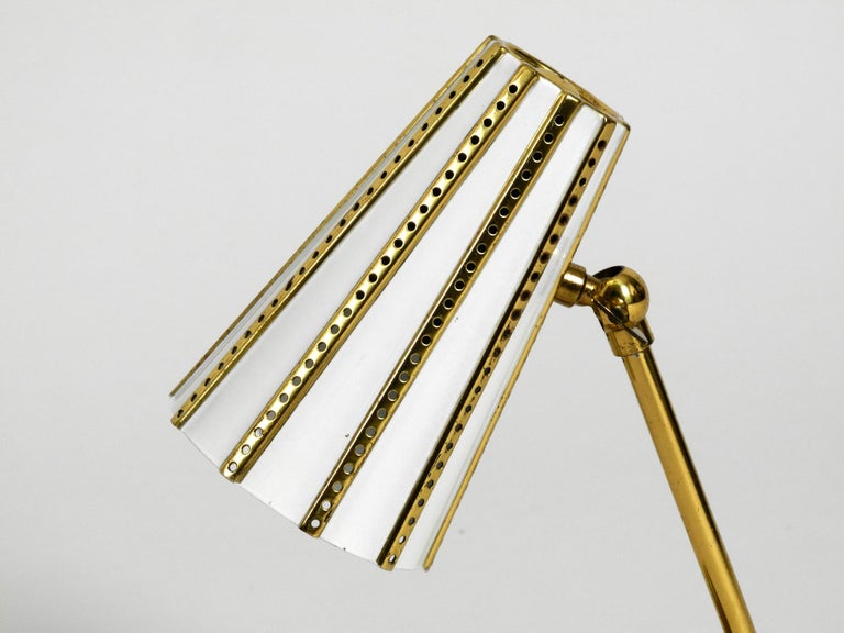 Beautiful Midcentury Brass Table Bedside Lamp with Perforated Metal ...