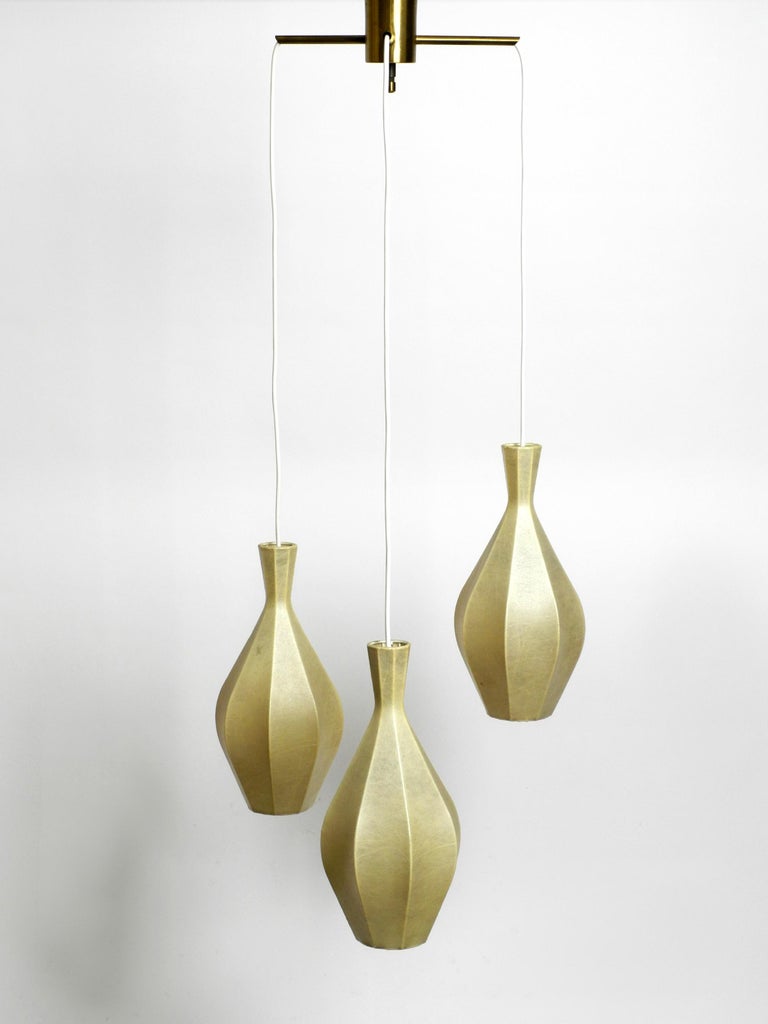 Beautiful Midcentury Cocoon Cascade Ceiling Lamp with 3 Large Shades ...