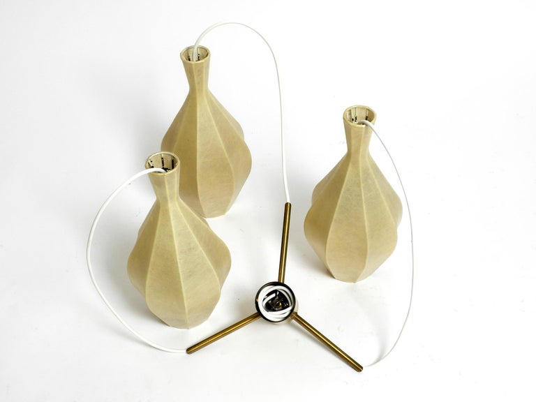 Beautiful Midcentury Cocoon Cascade Ceiling Lamp with 3 Large Shades ...