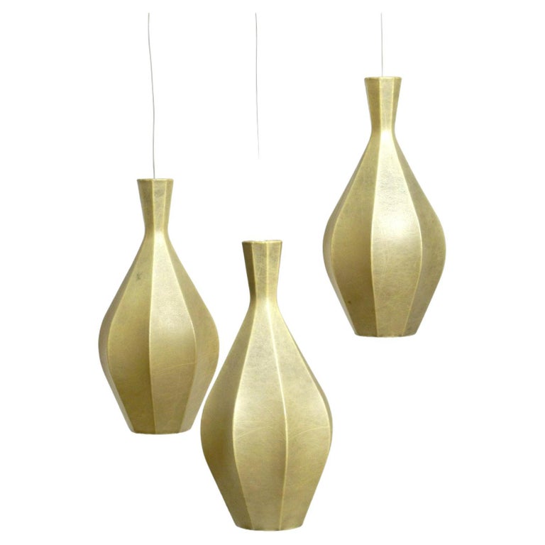 Beautiful Midcentury Cocoon Cascade Ceiling Lamp with 3 Large Shades ...