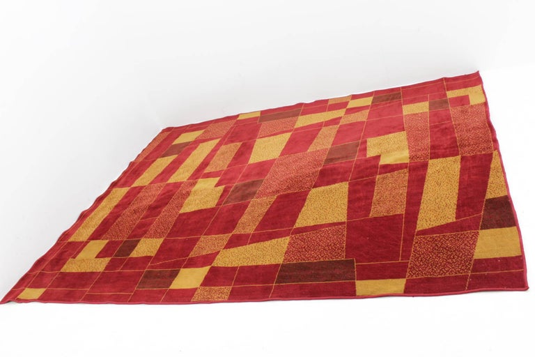 Beautiful Midcentury Geometric Carpet or Rug For Sale at 1stDibs