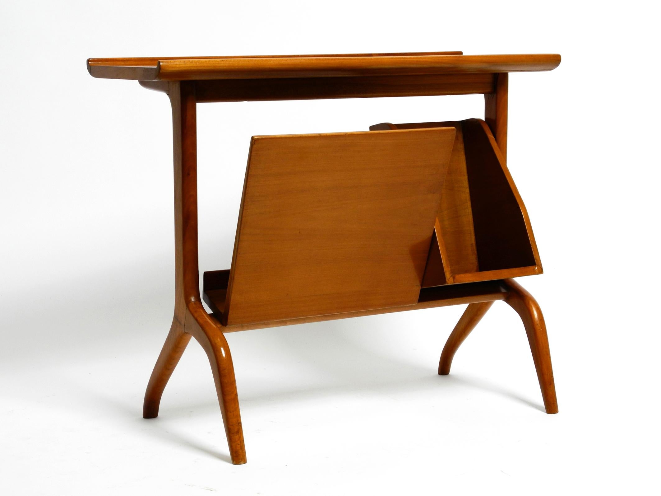 Beautiful Mid-Century Italian Coffee Table and Magazine Rack Made from ...