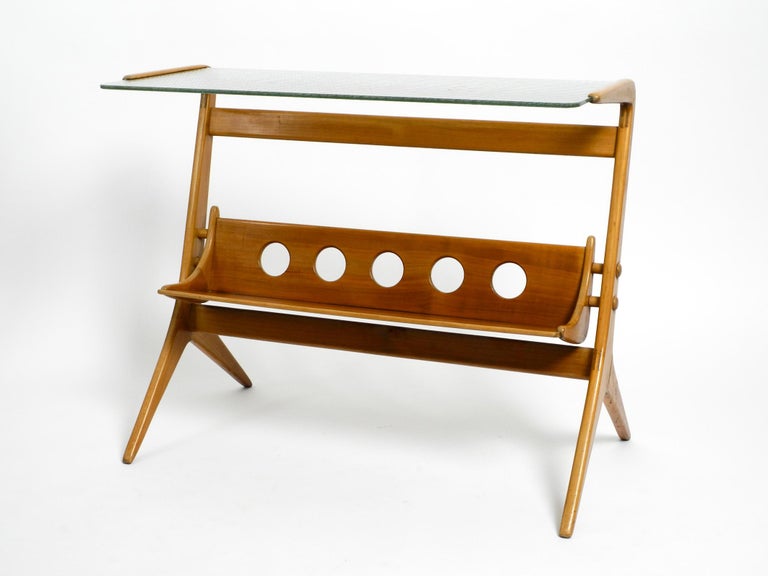 Beautiful Mid Century Table and Magazine Rack Made of Ash Wood and ...