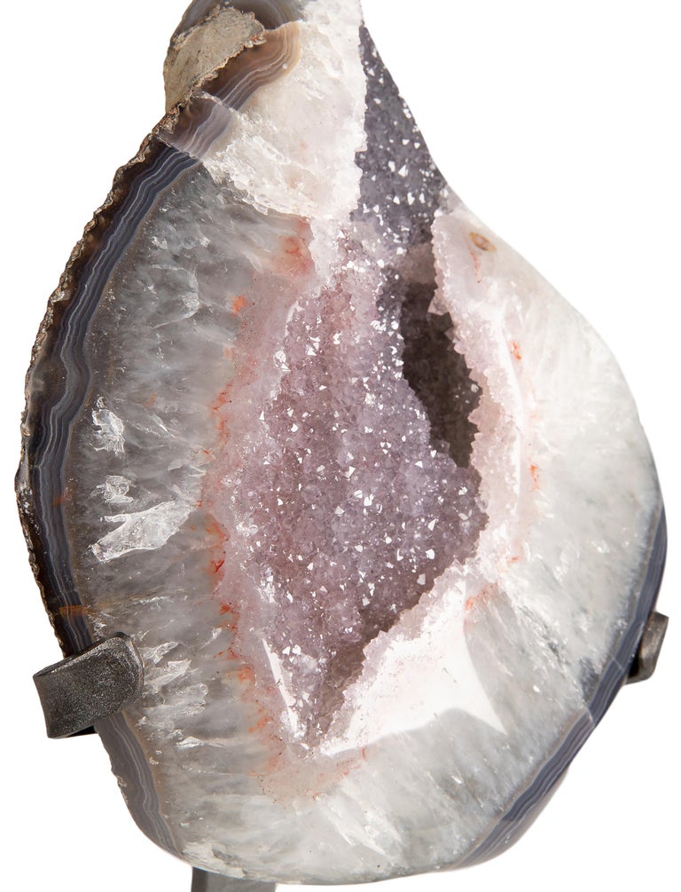 Beautiful Mix of Purple Amethyst Pink Druze and White Quartz Surrounded ...