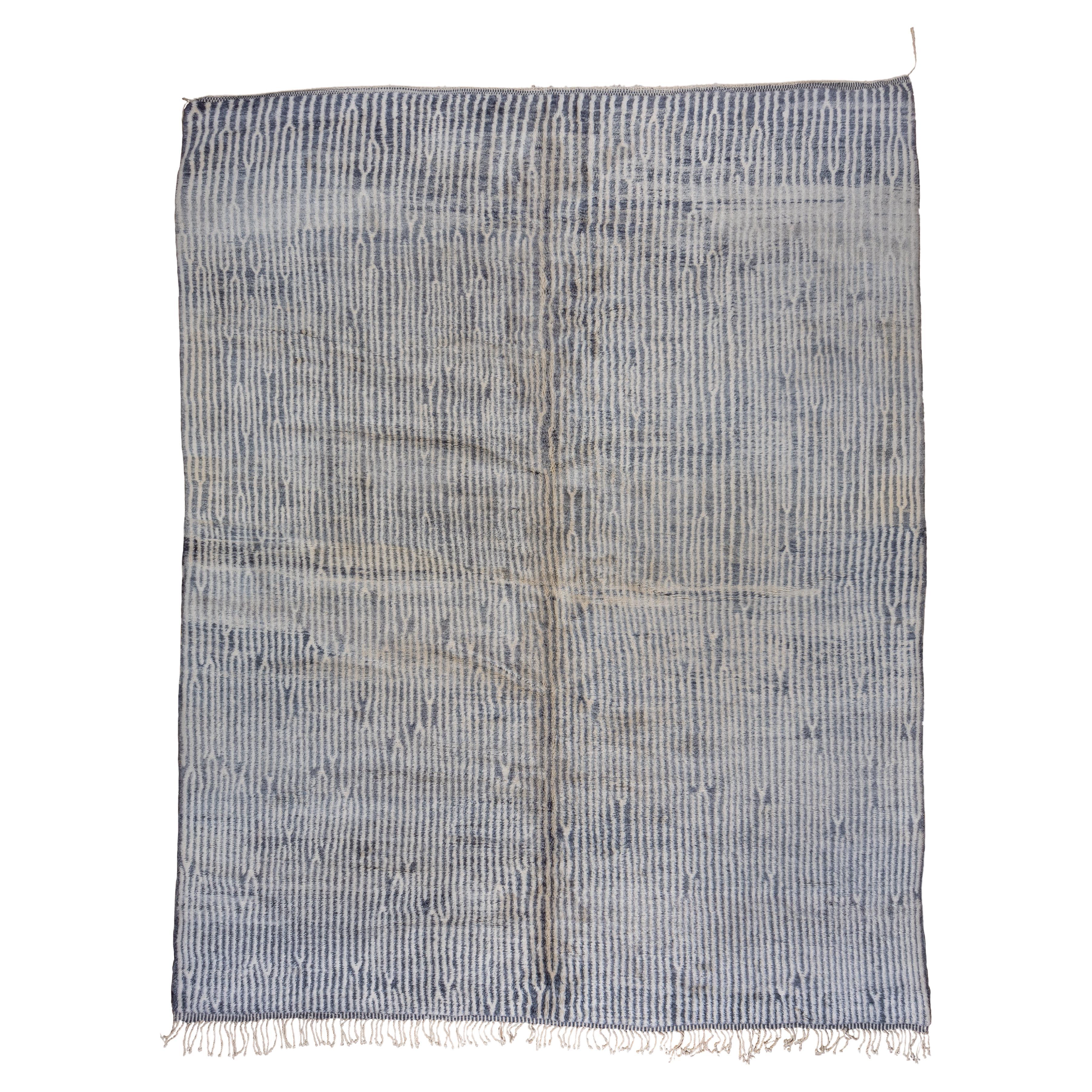 Abstract and Unique Modern Moroccan Rug, Coral and Black Color Palette ...