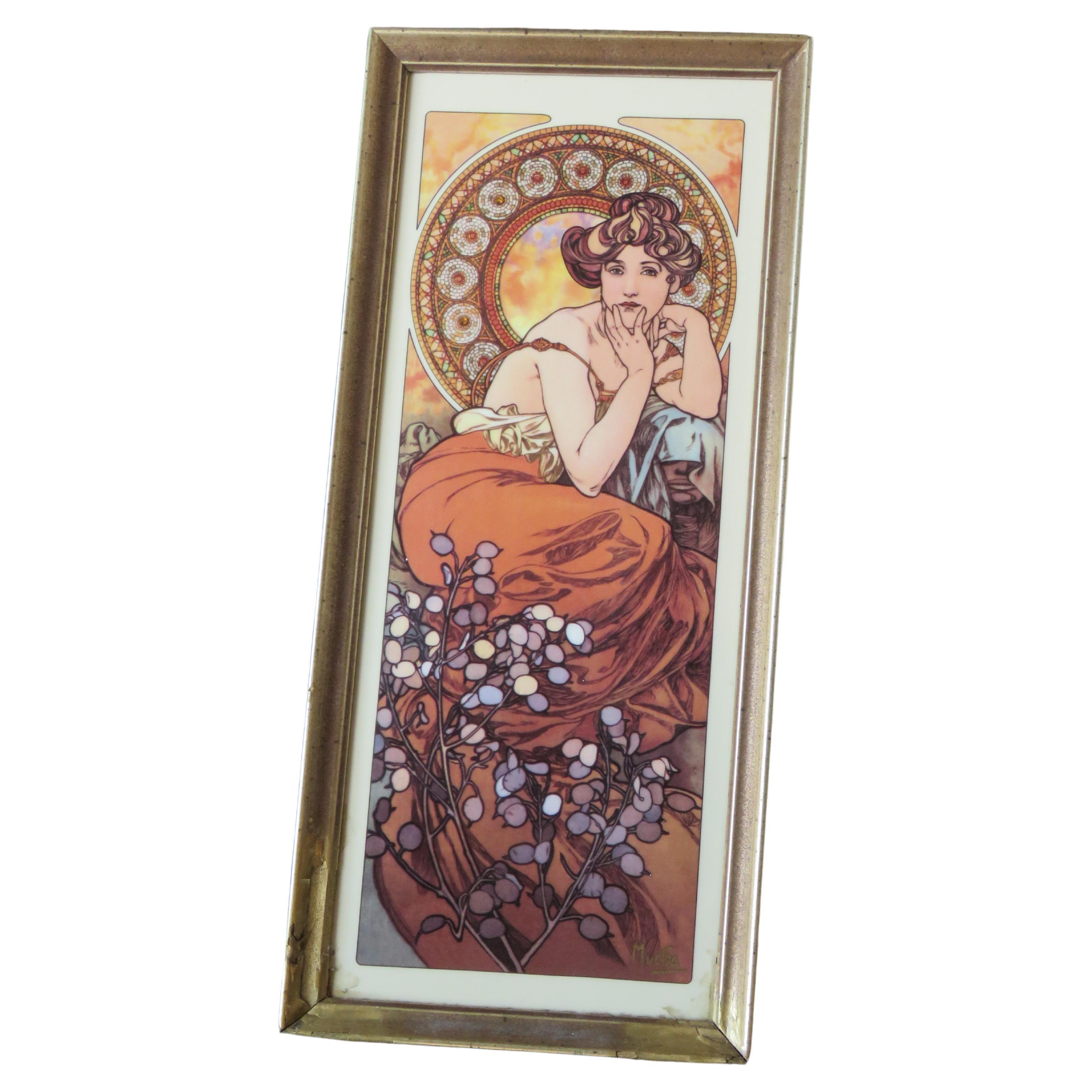 Beautiful Mucha Picture Plaque Four Seasons Autumn Porcelain Picture ...