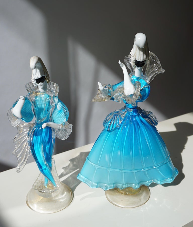 One Murano Glass Carnival Lady Dancer For Sale at 1stDibs | murano ...
