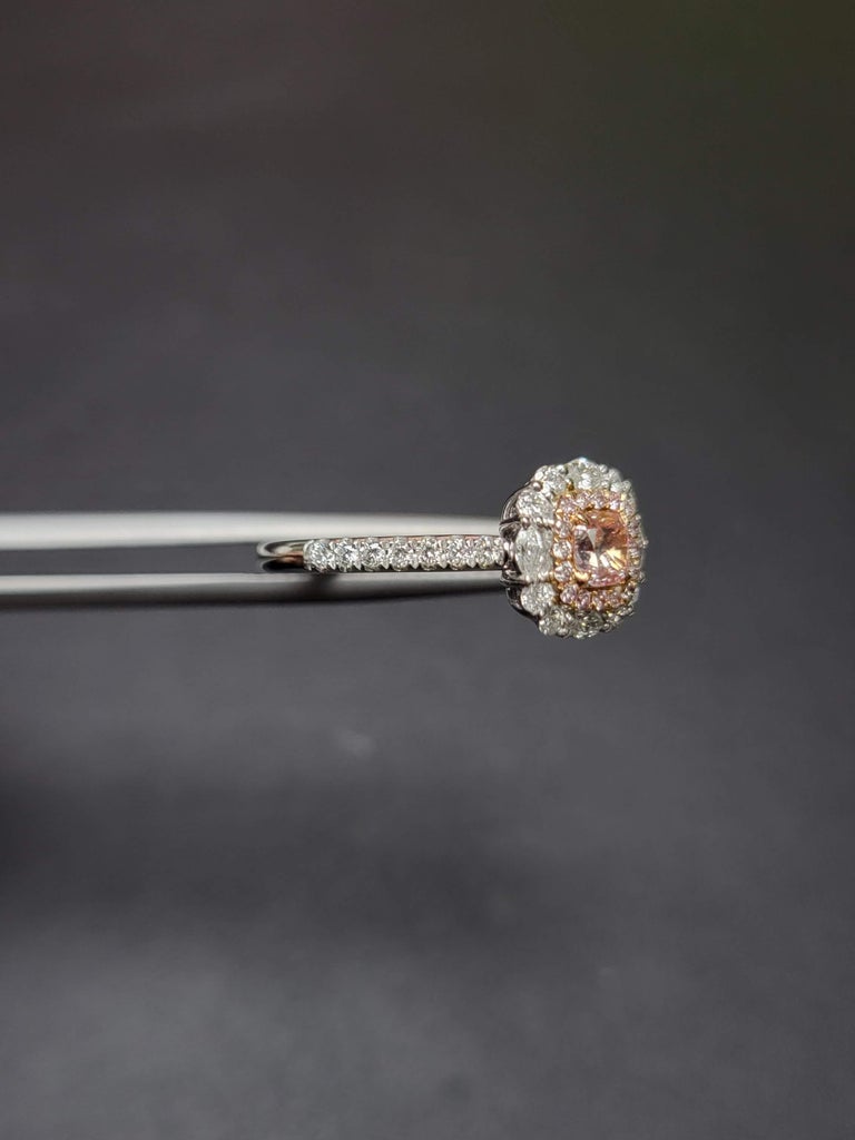 Beautiful Natural Fancy Pink Diamond Engagement Ring For Sale at 1stDibs