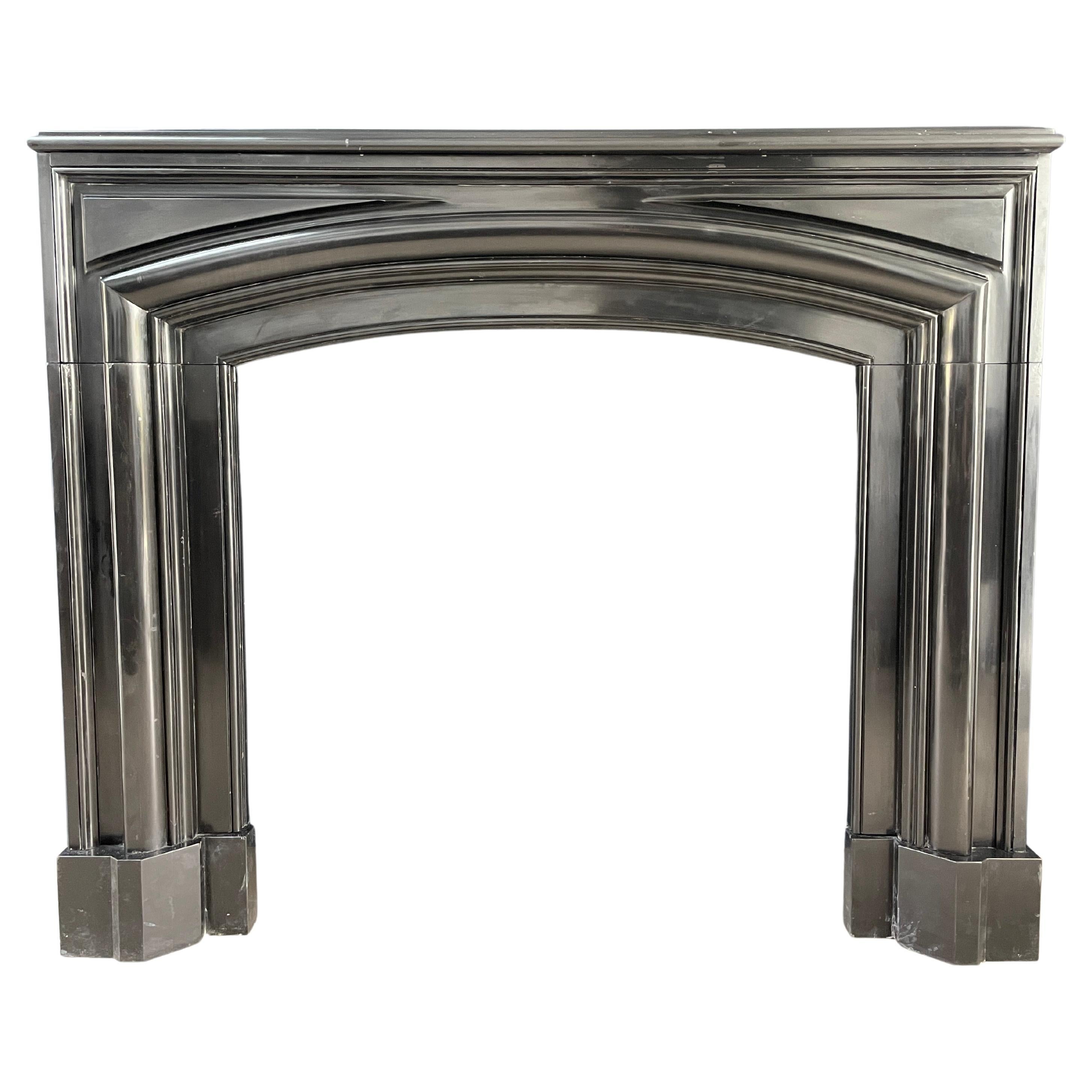 Neoclassical Black Noir de Mazy Antique Fireplace For Sale at 1stDibs