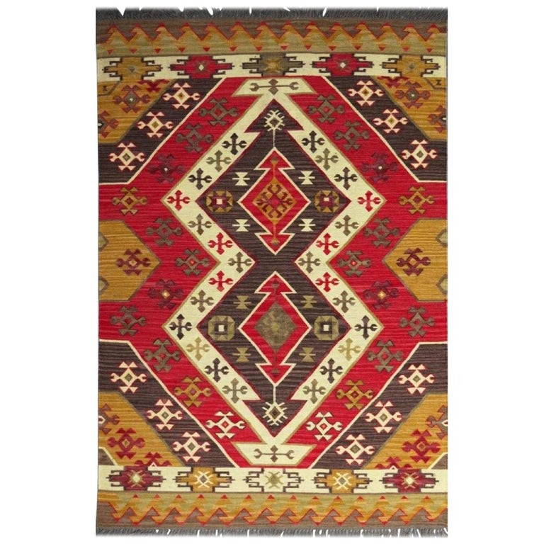 Beautiful New Anatolian Design Handwoven Kilim Rug For Sale at 1stDibs