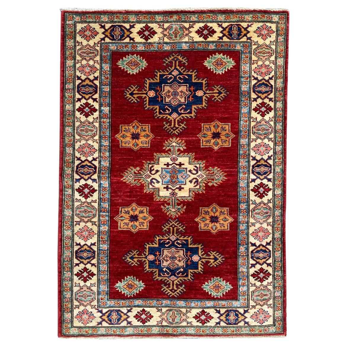 New Afghan Square Rug Moroccan Design For Sale at 1stDibs