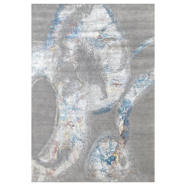 Beautiful New Modern Hand Knotted, Abstract Design Rug For Sale at 1stDibs