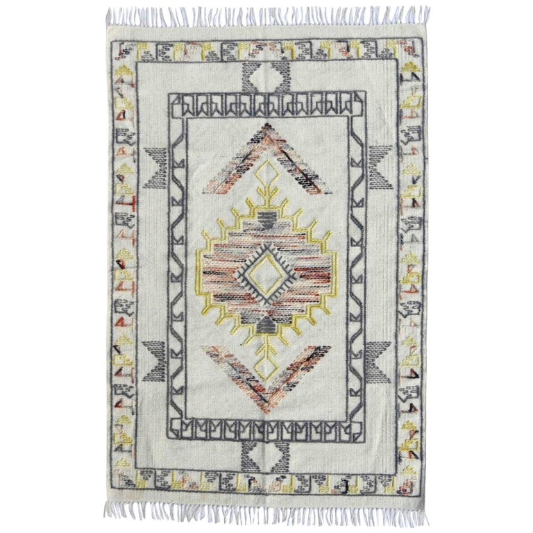 Beautiful New Tribal Moroccan Design Handwoven Kilim Rug For Sale at ...