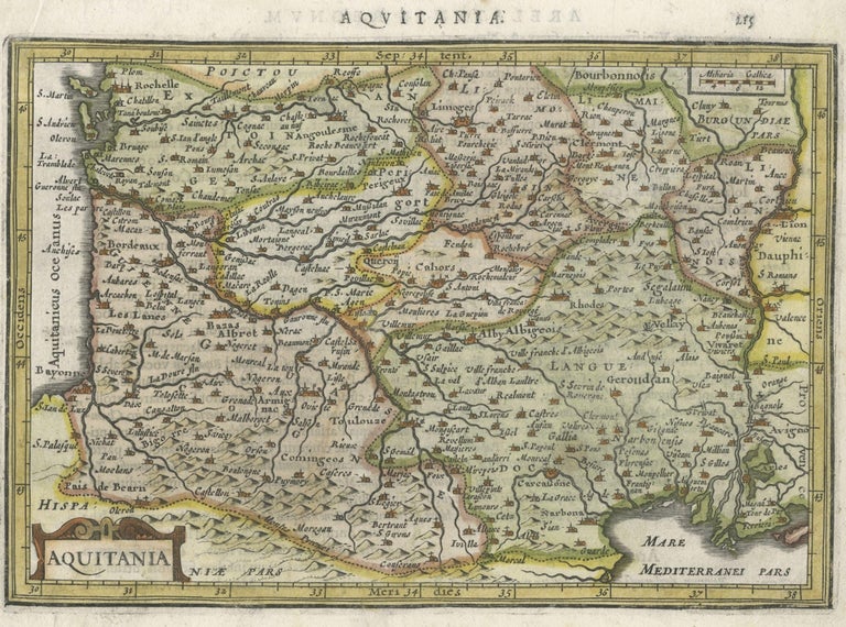 Beautiful Original Antique Map of Southern France, ca.1660 For Sale at ...
