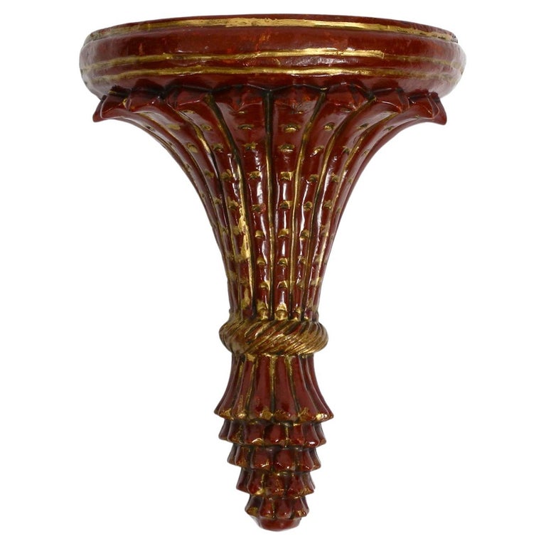 Beautiful Original Mid Century Solid Wood Wall Console from a Church at ...