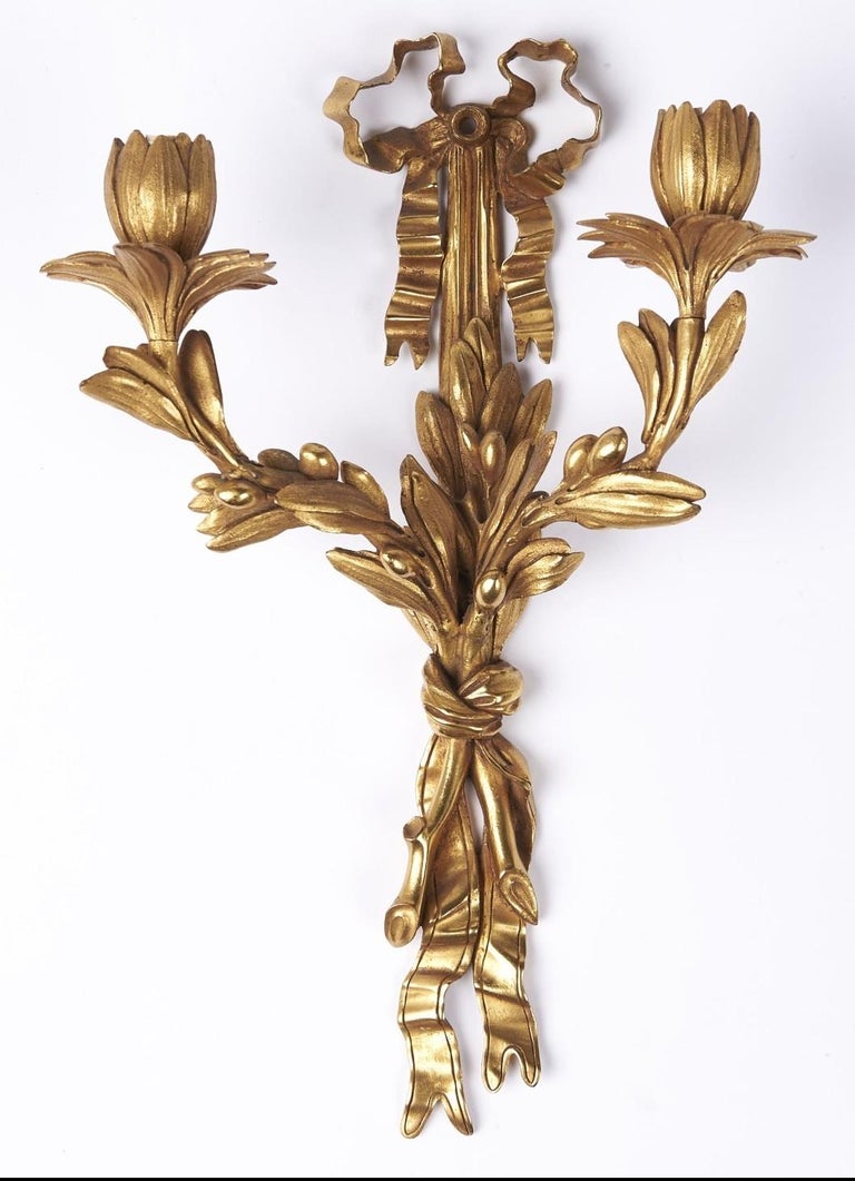 Beautiful Ormolu Louis VXI Style Double Wall Sconce C 20th For Sale at ...