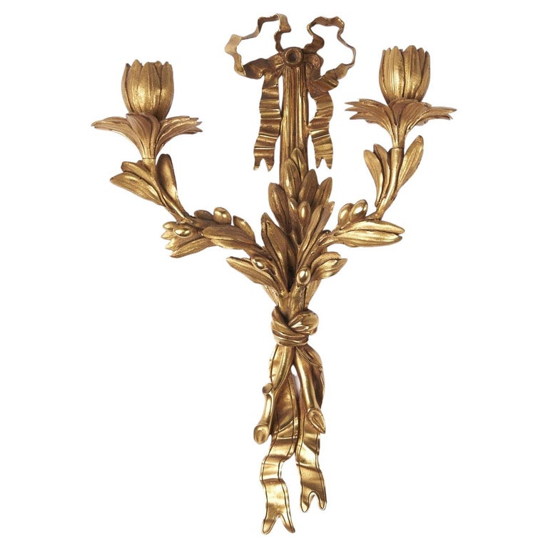 Beautiful Ormolu Louis VXI Style Double Wall Sconce C 20th For Sale at ...