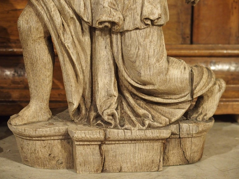 Beautiful Pair of Baroque Angels from France in Carved Oak For Sale at ...