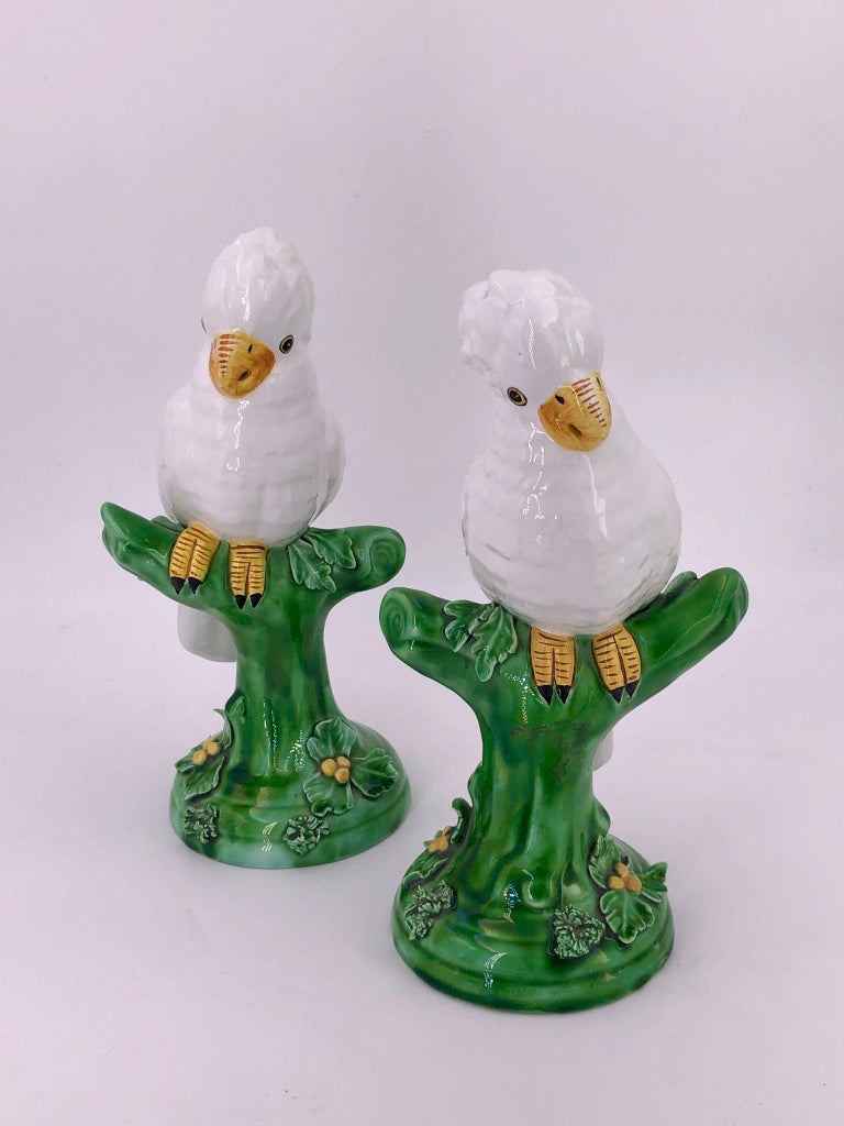 Beautiful Pair of Ceramic Decorative Parrots by Meiselman Made in Italy ...