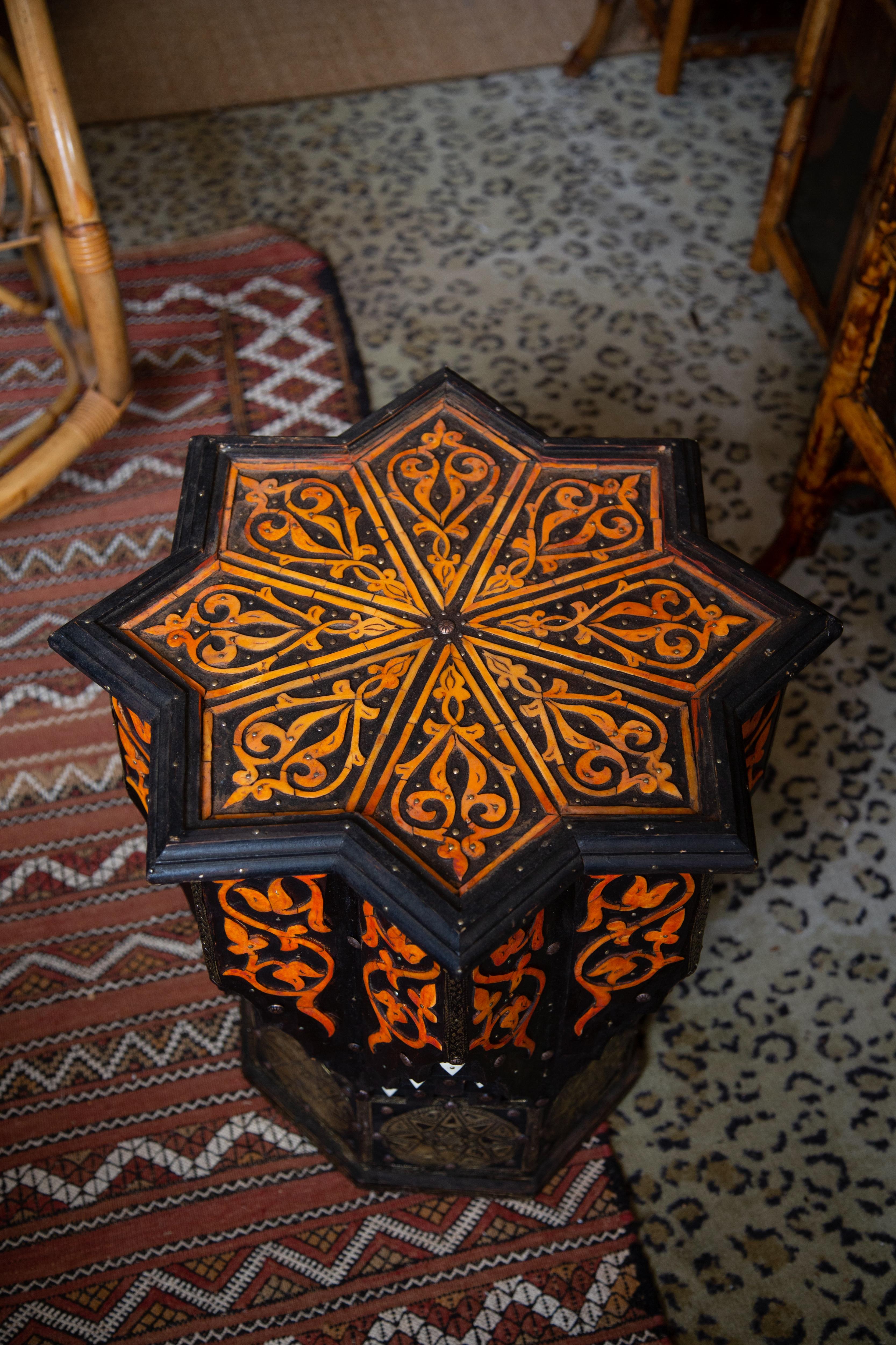 Beautiful Pair of Vintage Camel Bone Star Tables at 1stDibs