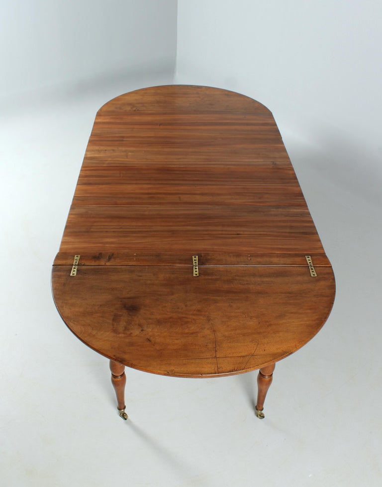 Beautiful Patina Demi-Lune Dining Table, Walnut, Round, Extendable, c ...