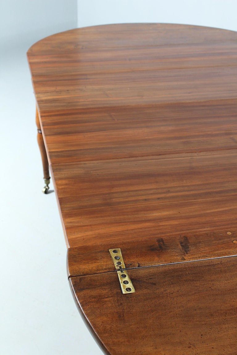 Beautiful Patina Demi-Lune Dining Table, Walnut, Round, Extendable, c ...