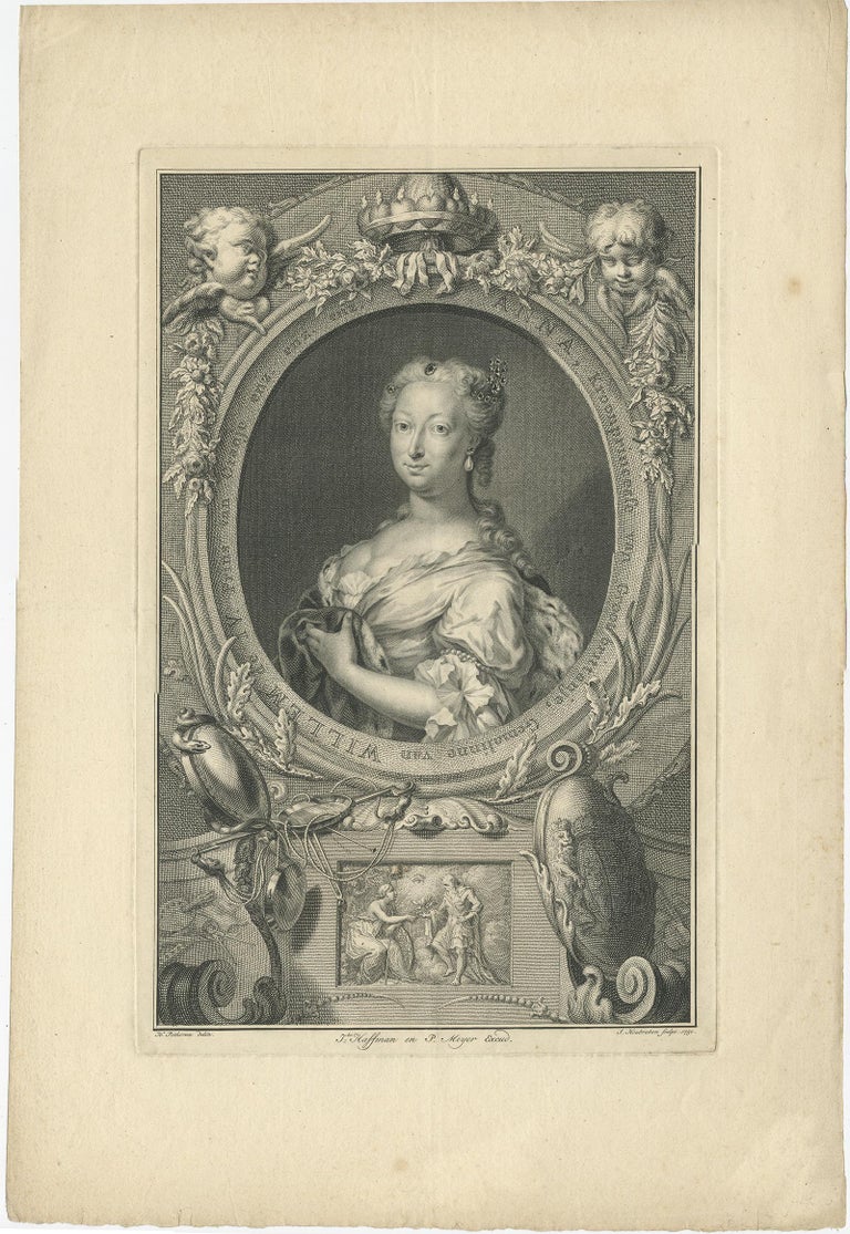 Beautiful Portrait of Anne, Princess Royal and Princess of Orange, 1750 ...