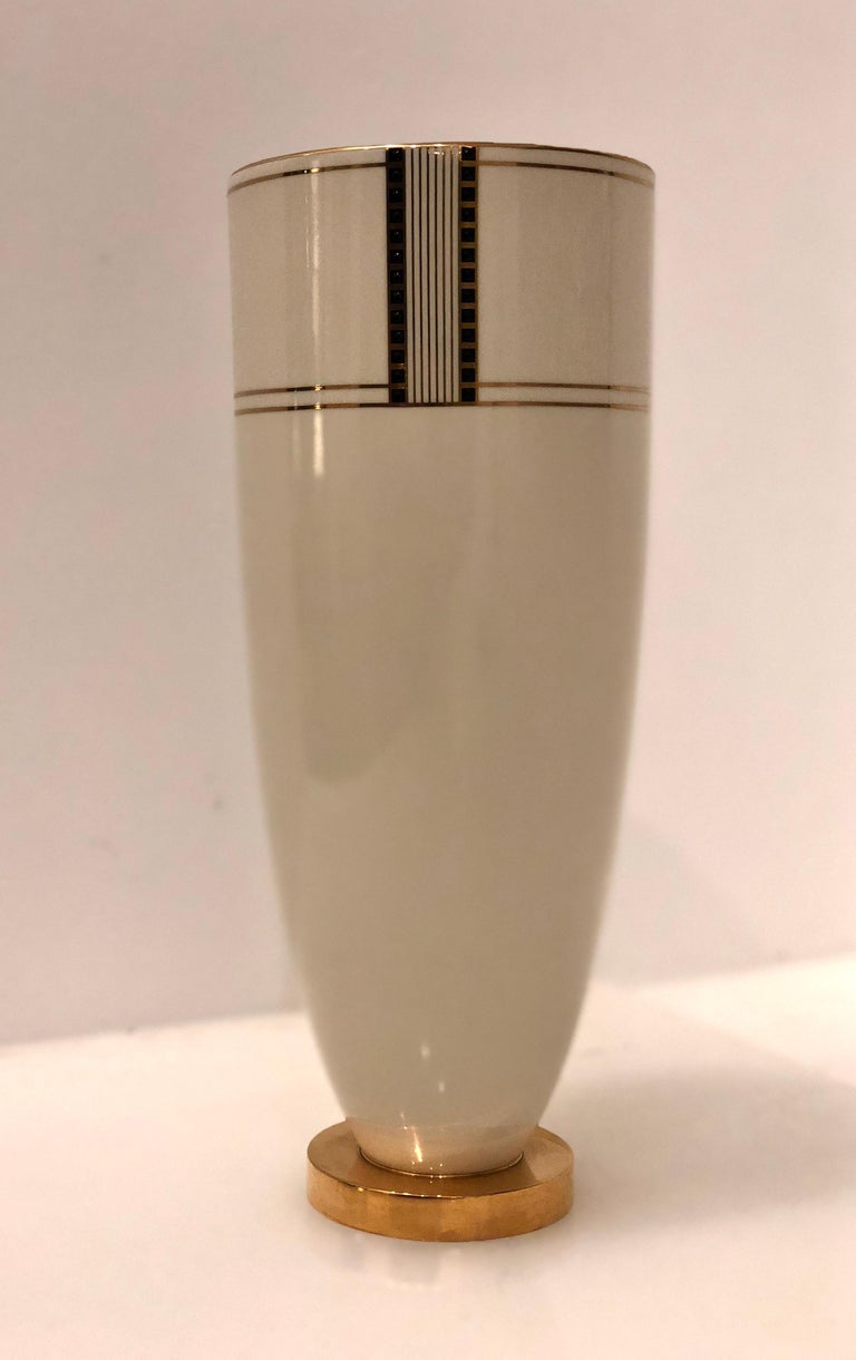 Beautiful Post Modern Porcelain Tall Vase by Lenox at 1stDibs
