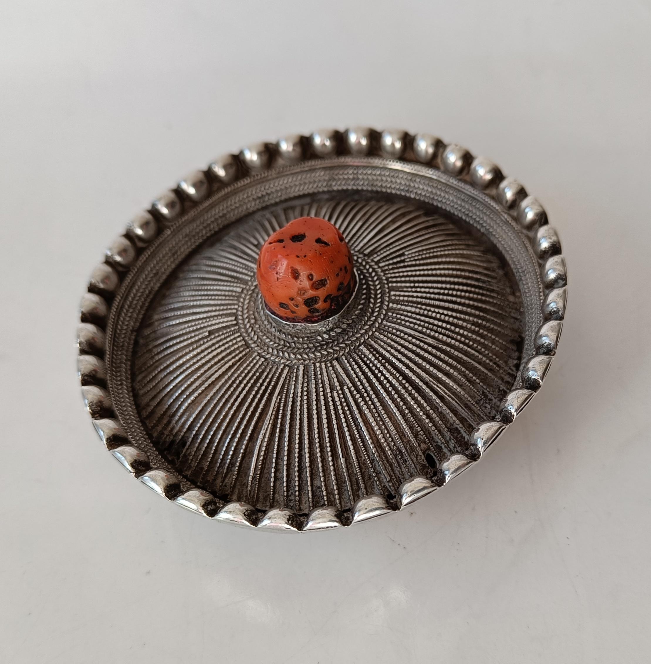 Beautiful Rare Antique Tibetan Himalayan silver Coral Lotus flower ...